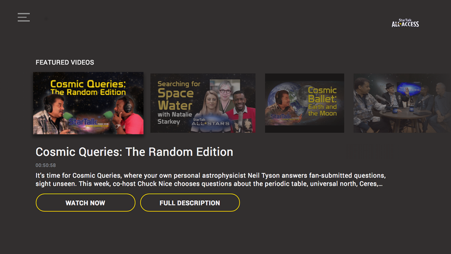 StarTalk All-Access - App on Amazon Appstore