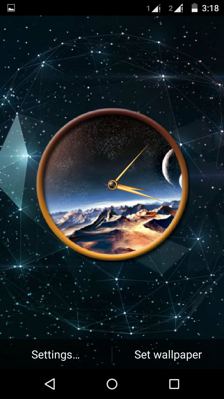 Outer Space Clock Live Wallpaper - App on Amazon Appstore