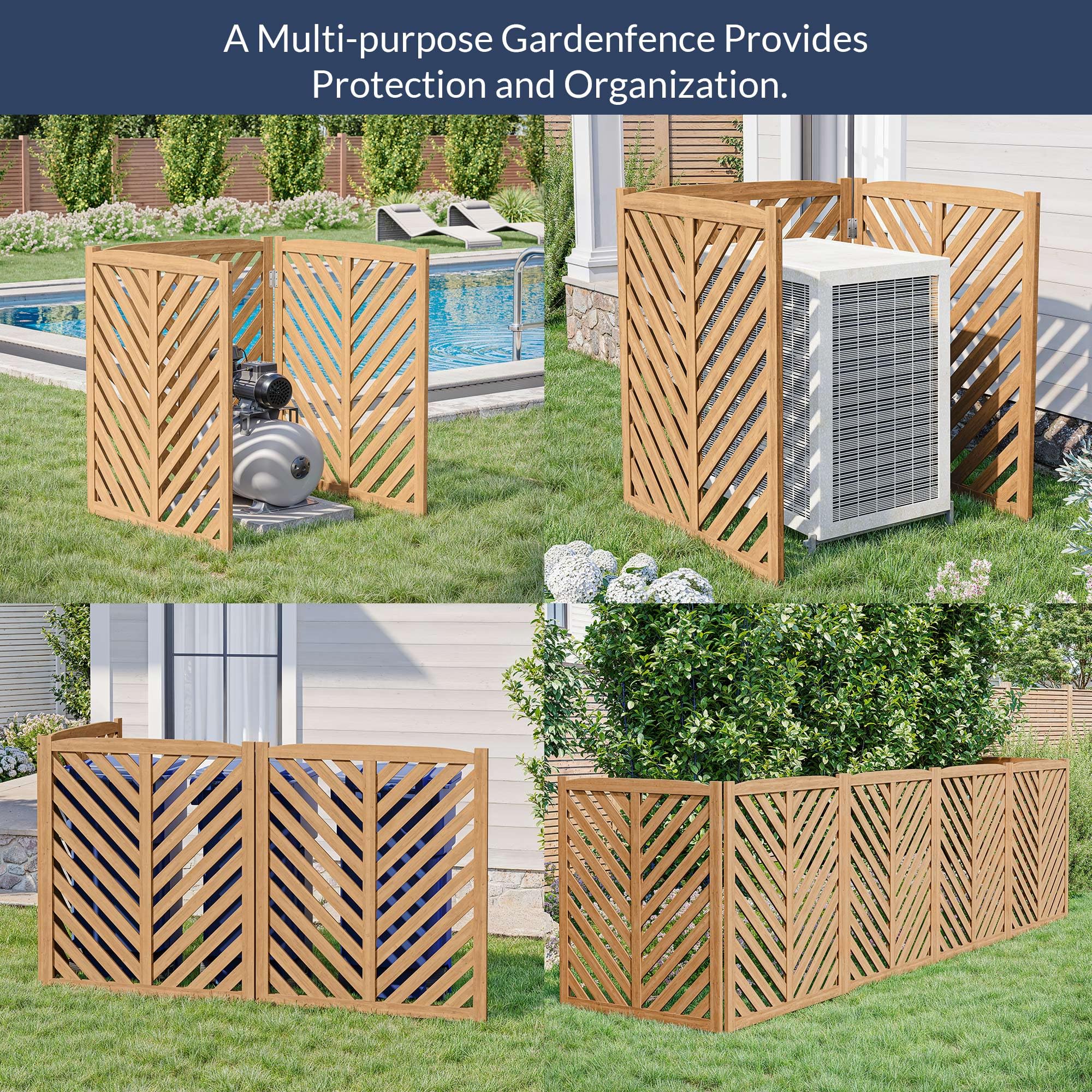 Snapklik.com : BELLEZE Privacy Fence Panels For Outside, Wooden Air ...