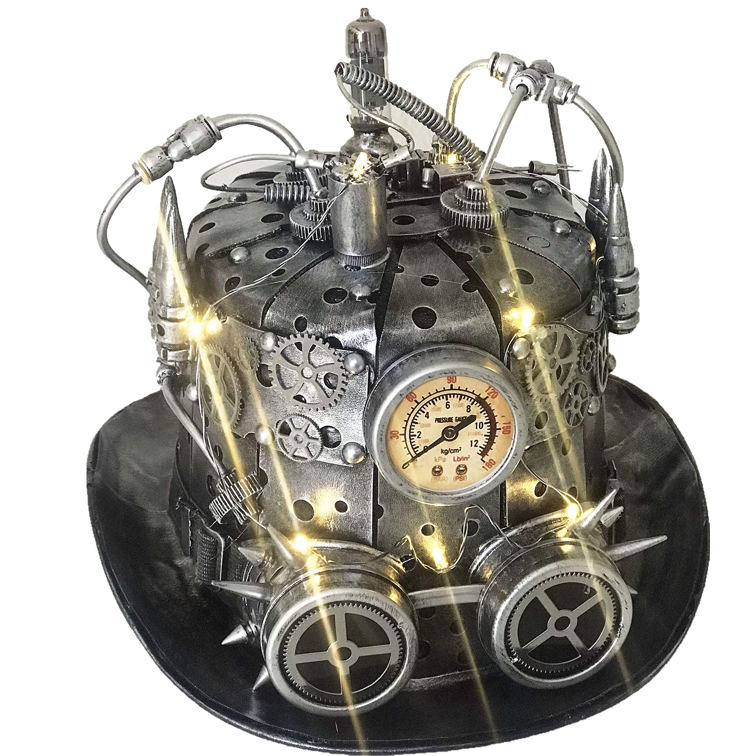 Amazon.com: STORM BUY ] Steampunk Style Metallic Top Hat Scientist Time ...