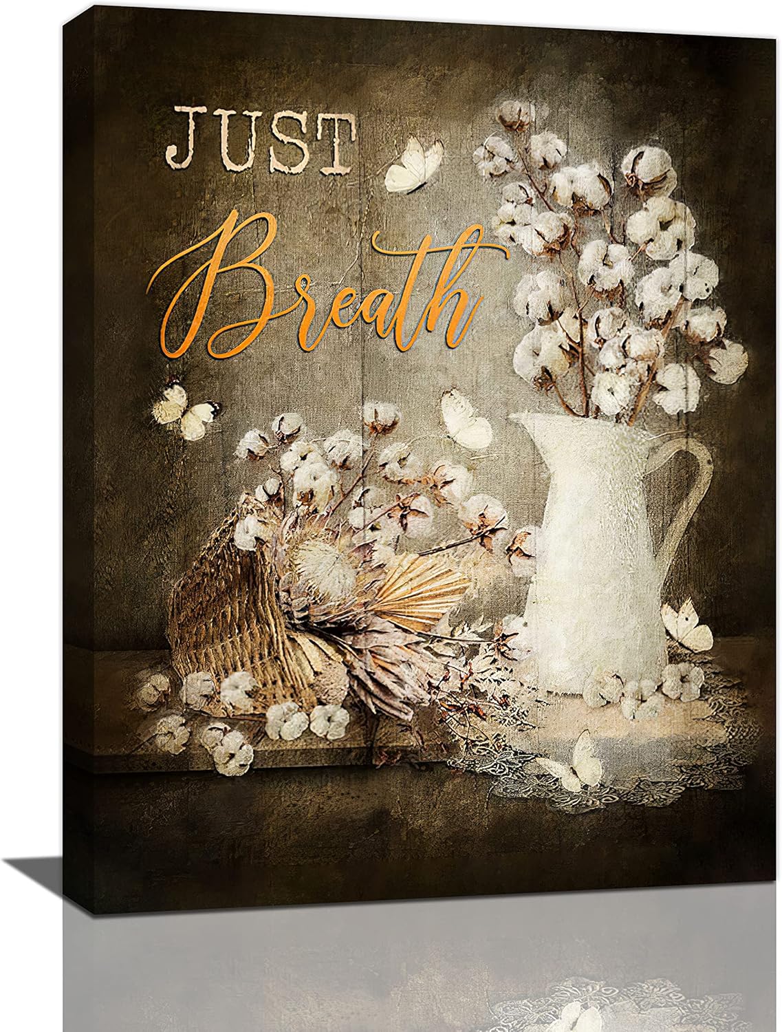 Amazon.com: Farmhouse Wall Art Country Cotton Flower Pictures Wall ...