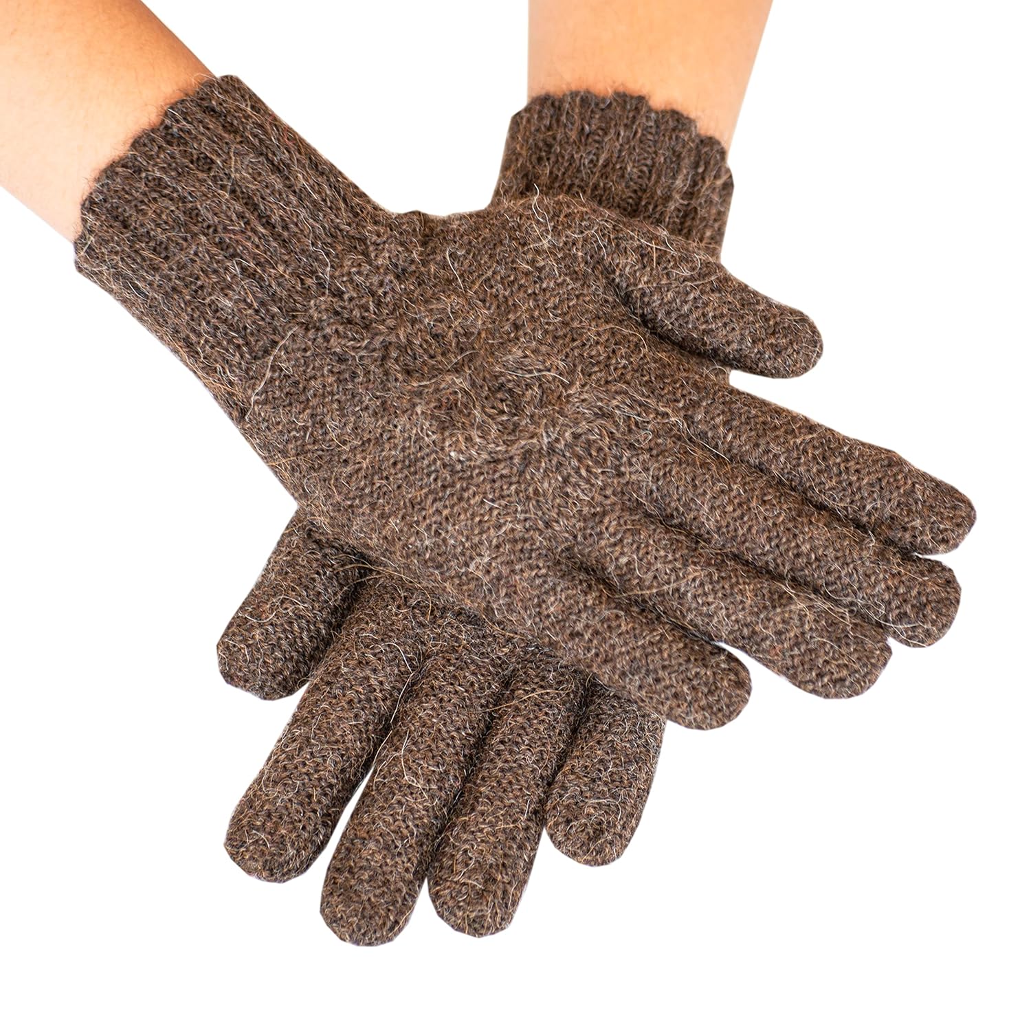 Amazon.com: Peruvian Alpaca Cable Knit Glove | Genuine 100% Alpaca Wool ...