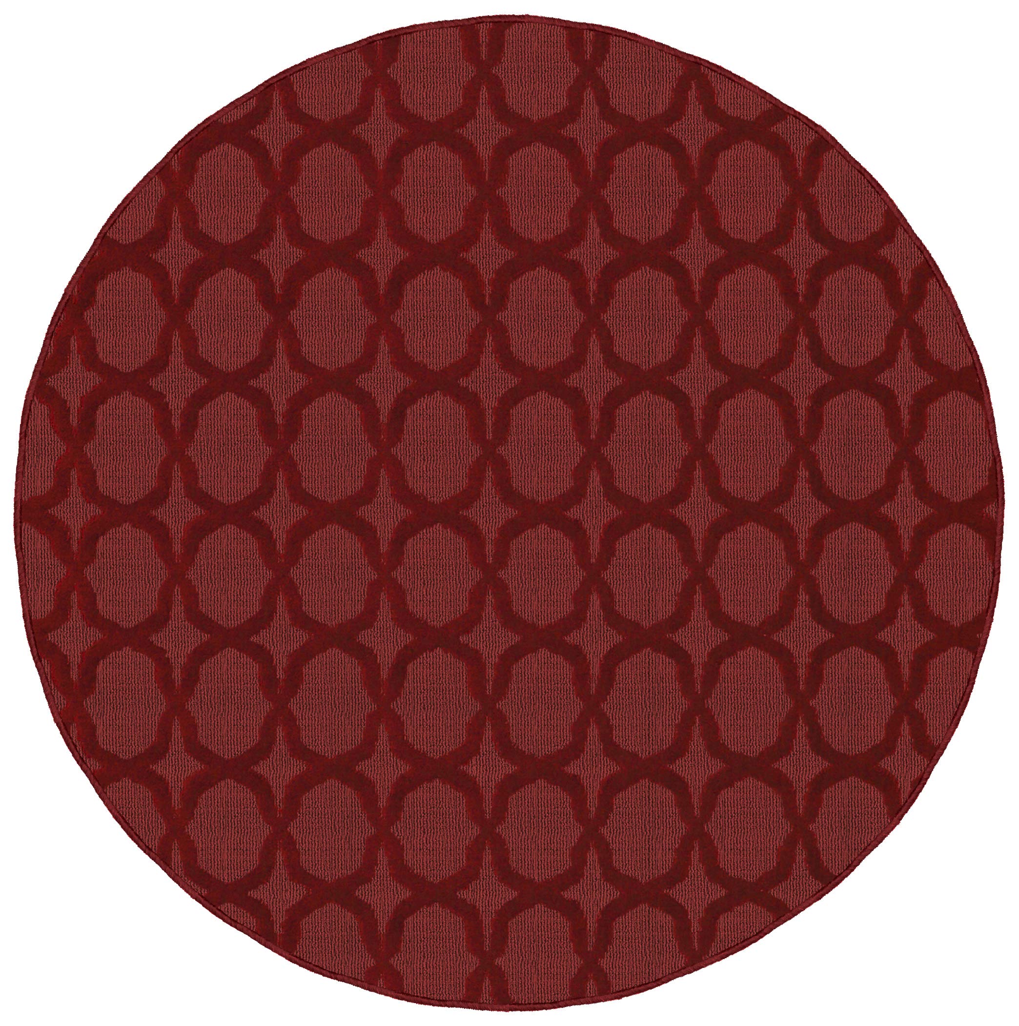 Amazon.com: Garland Rug Sparta Area Rug, 5 Ft. Round, Chili Pepper Red ...