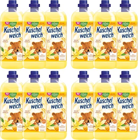 Kuschelweich Weichspüler - 12 x 1 l für je 38 Wäschen, kuschlig-weich ...