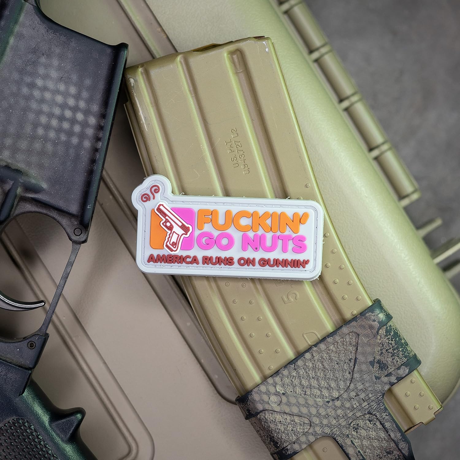 Amazon.com: NEO TACTICAL GEAR Go Nuts America Runs On Gunnin PVC Morale ...