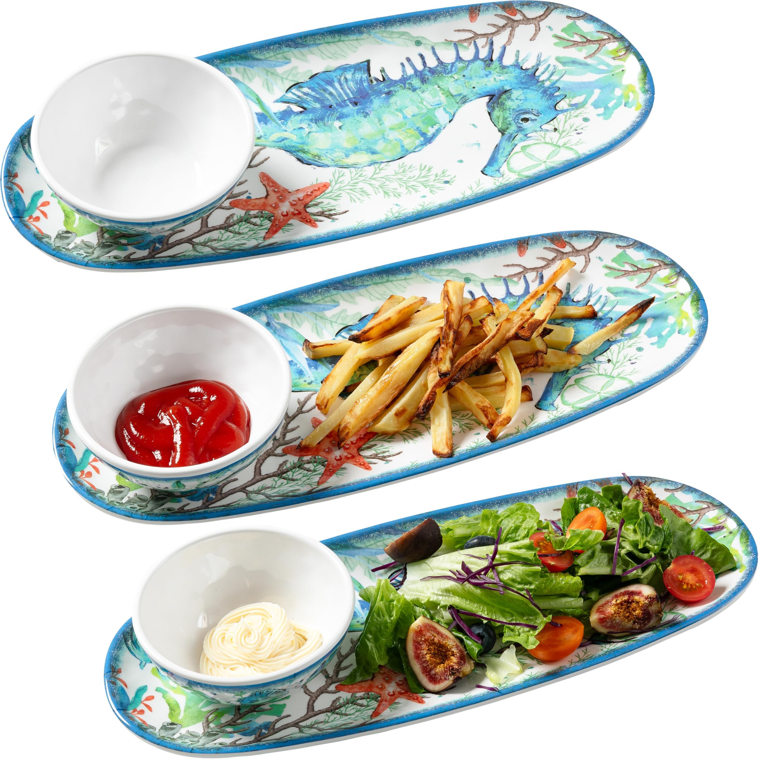 Amazon.com | Mud Pie Turtle Shaped Ceramic Dip Bowls, Mini, Set of 3 ...