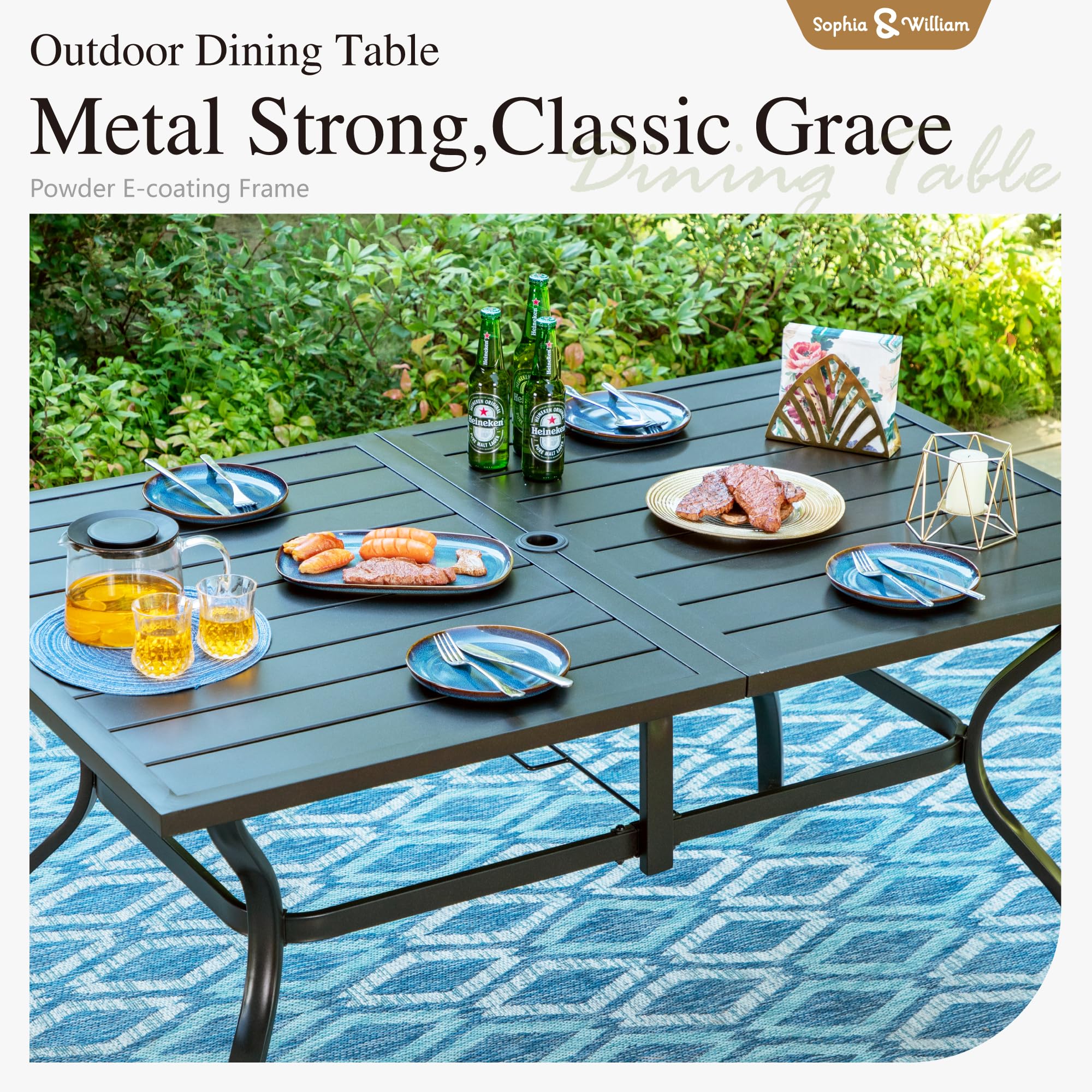 Metal Outdoor Buffet Table