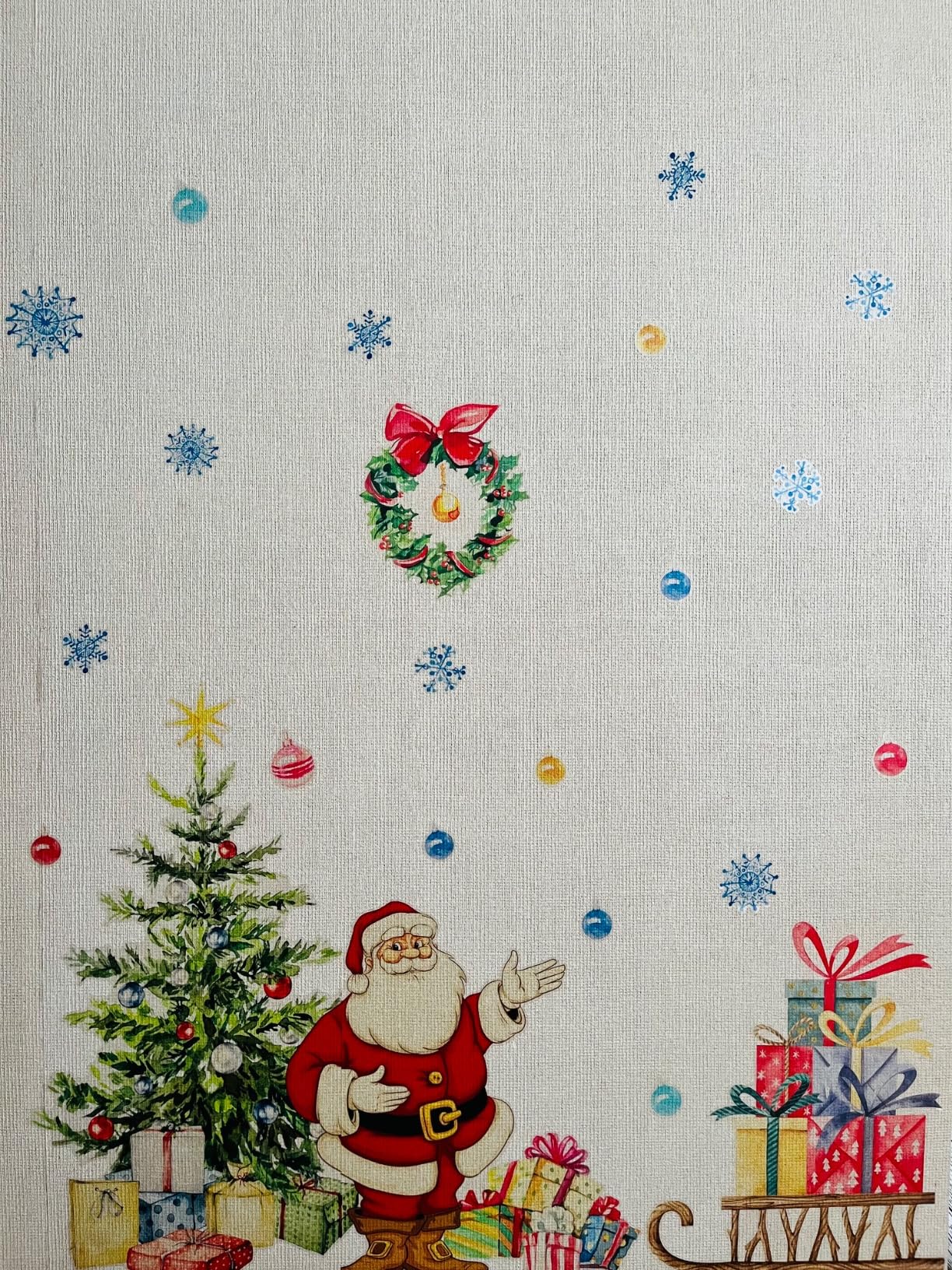 Amazon.co.jp: Condessacity クリスマスツリー ステッカー ウォールステッカー サンタクロースのクリスマスプレゼント 壁紙 シール はがせる おしゃれ ...