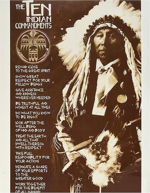 Amazon.com: The Ten Indian Commandments Poster Print, 24x36 Poster ...