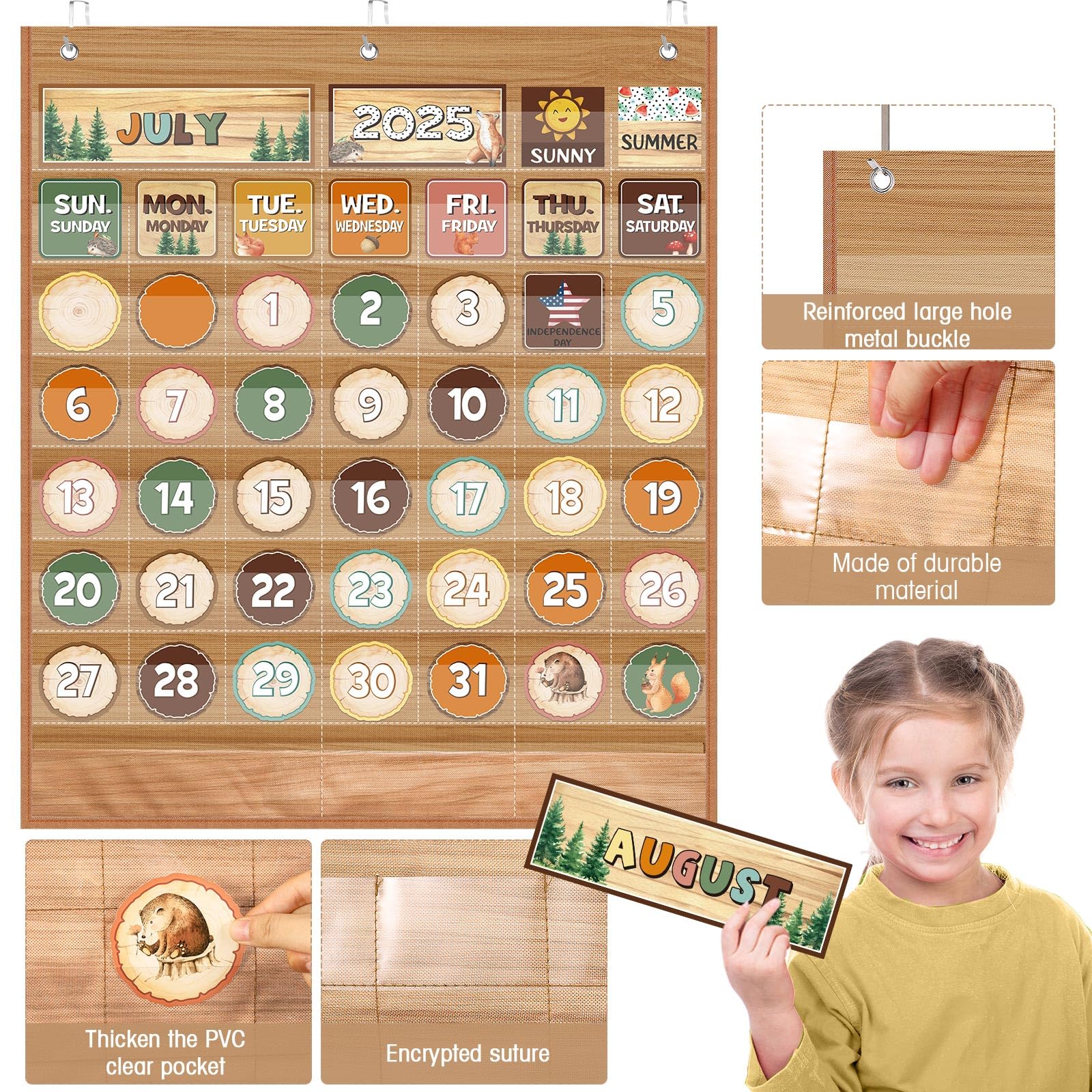 Snapklik.com : Sinload Classroom Calendar Pocket Chart Set Calendar ...