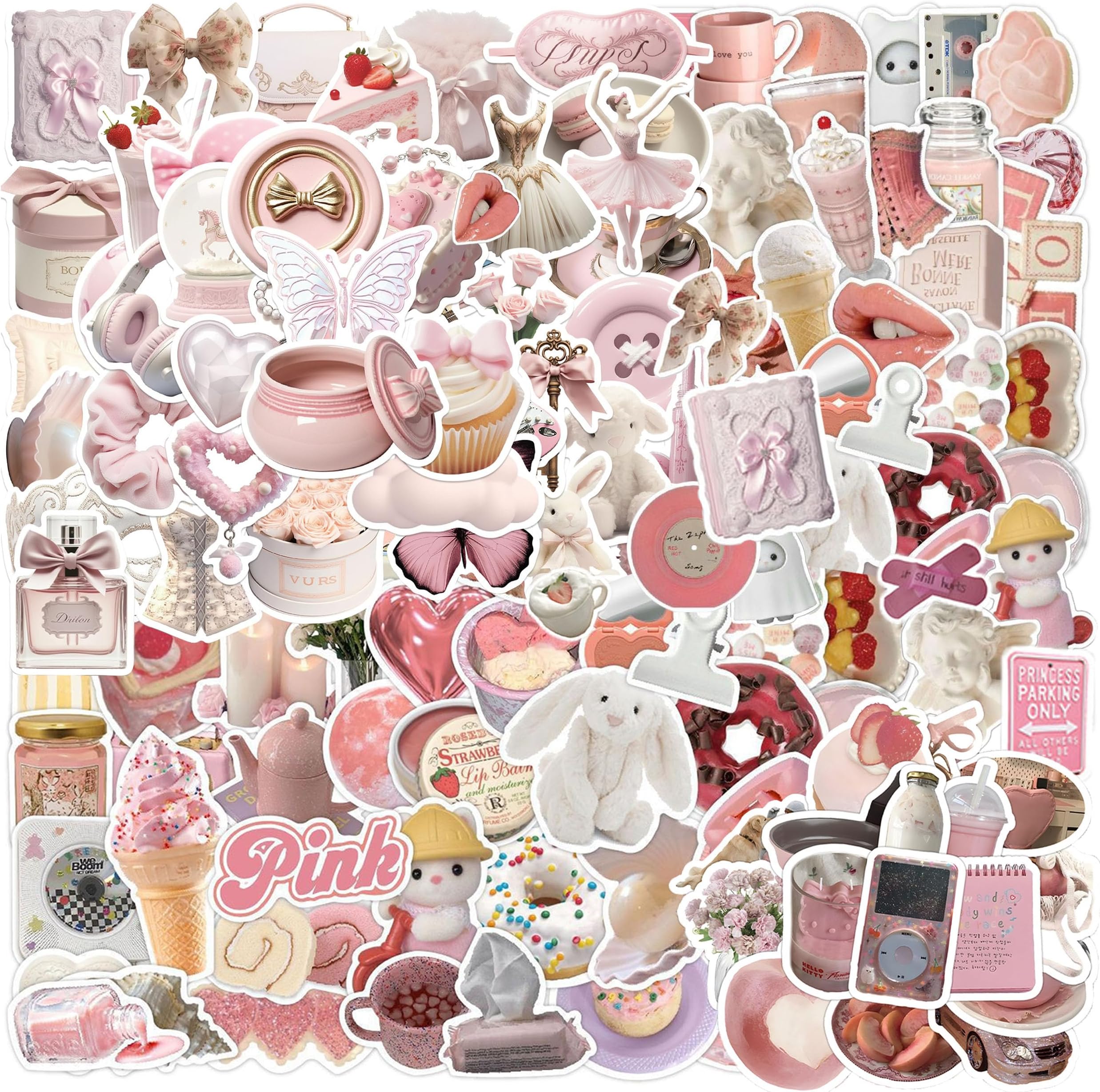 Amazon.com: Coquette Aesthetic Stickers,120PCS Cartoon Graffiti Sticker ...