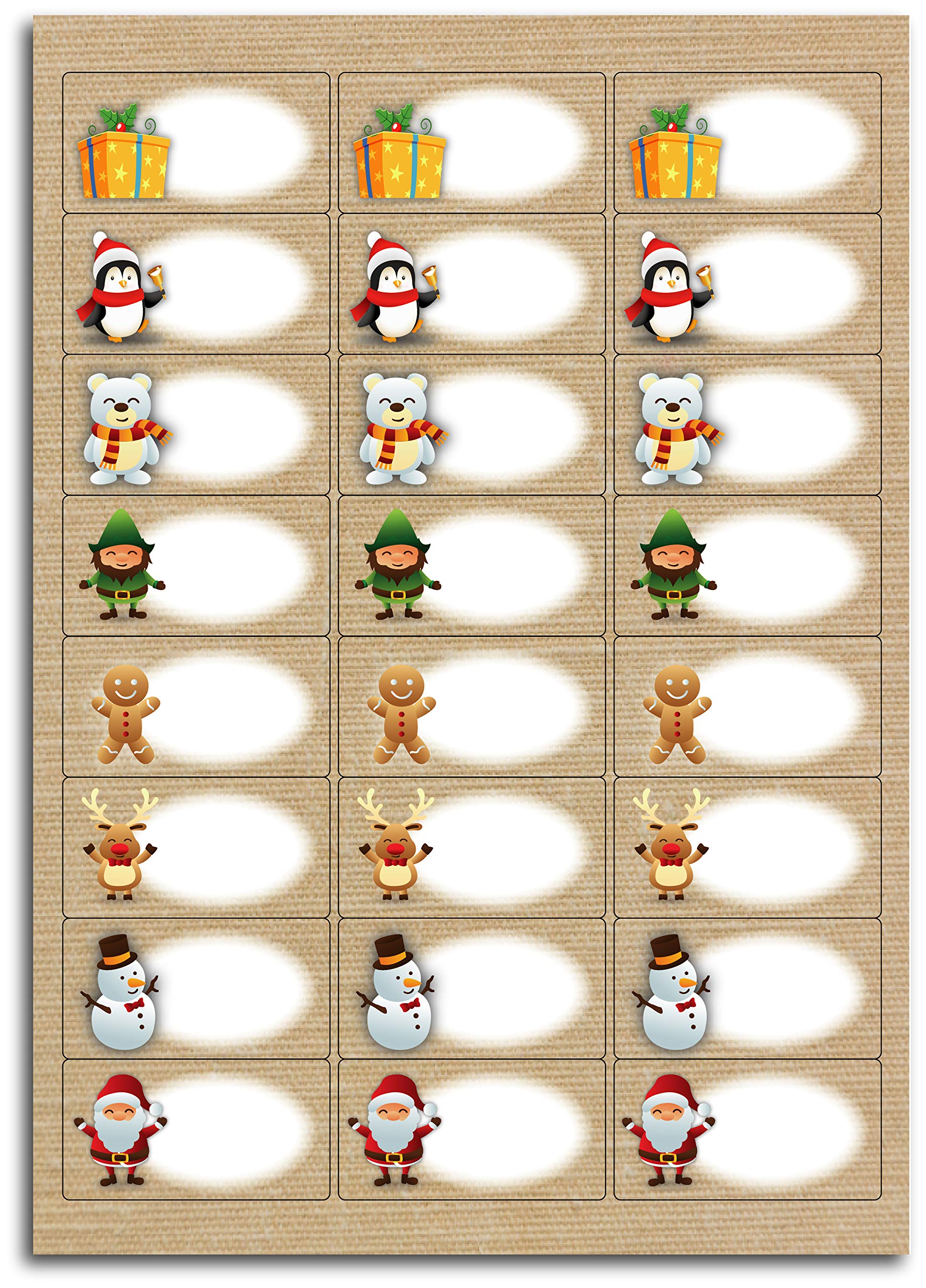 Christmas Sticky Labels (24 Labels) : Amazon.co.uk: Stationery & Office ...