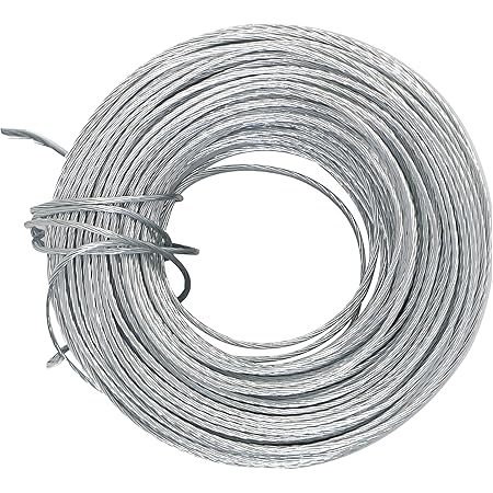 Vinyl Coated Picture Hanging Wire #4 100-Feet Braided Picture Wire ...