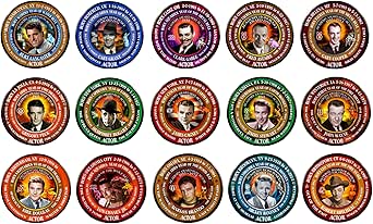 Amazon.com: Set of 15 Male Actors Pin Back Buttons : Clothing, Shoes ...