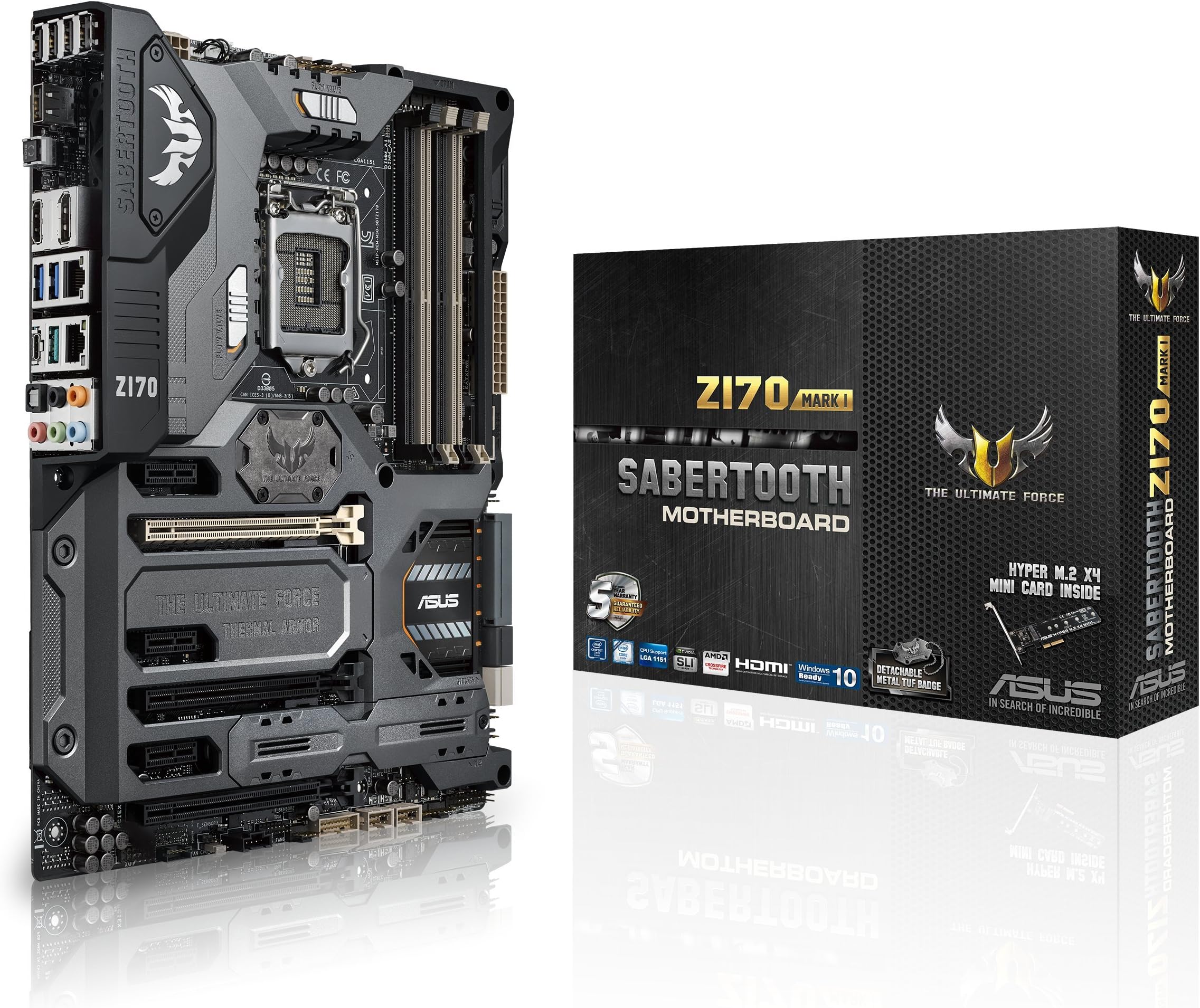 Amazon | ASUSTeK Intel Z170搭載 第6世代Core i7(Socket LGA1151)対応 SABERTOOTH ...