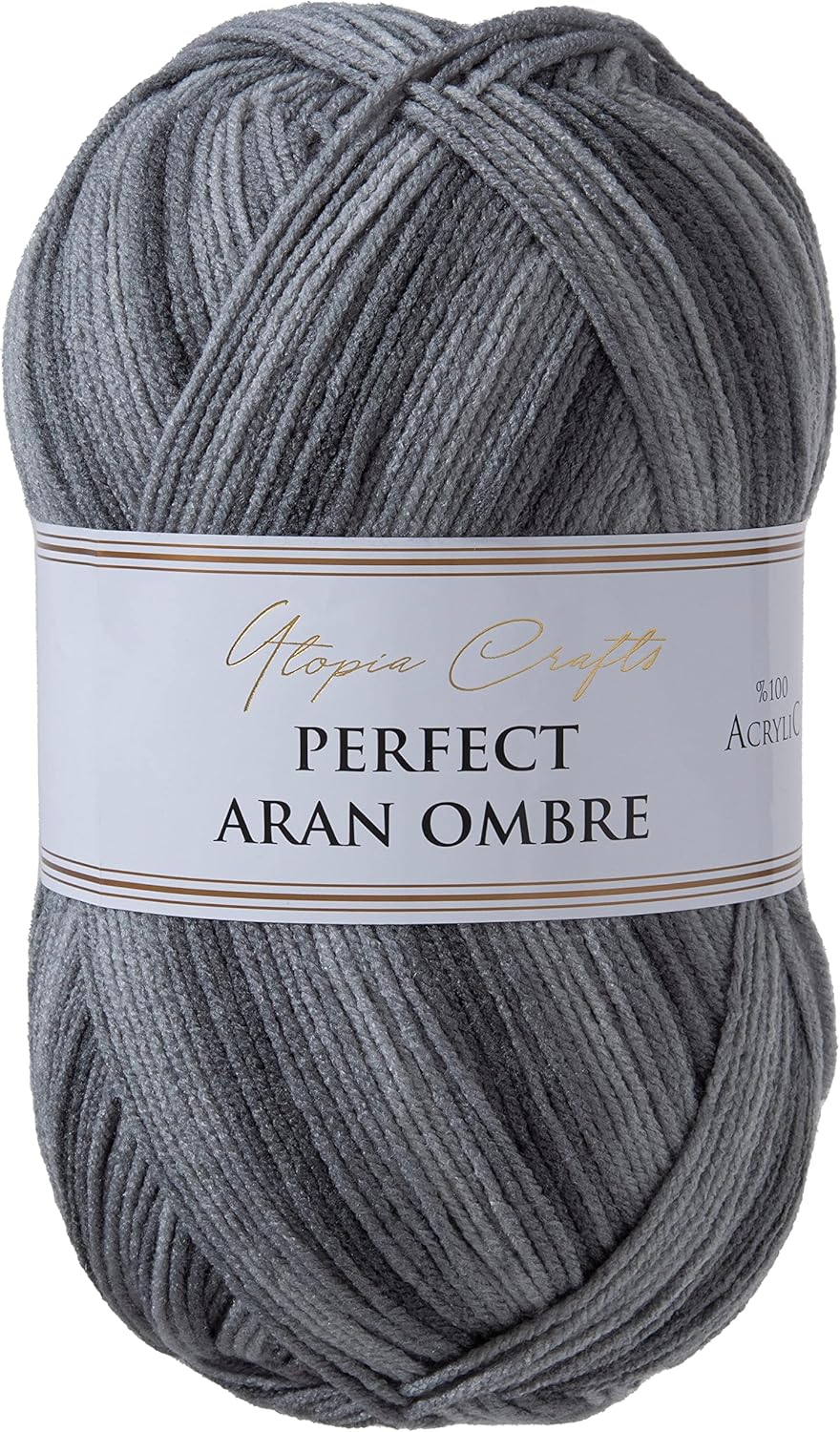 Utopia Crafts Aran Ombre Multicolour Knitting and Crochet Yarn, 300g ...