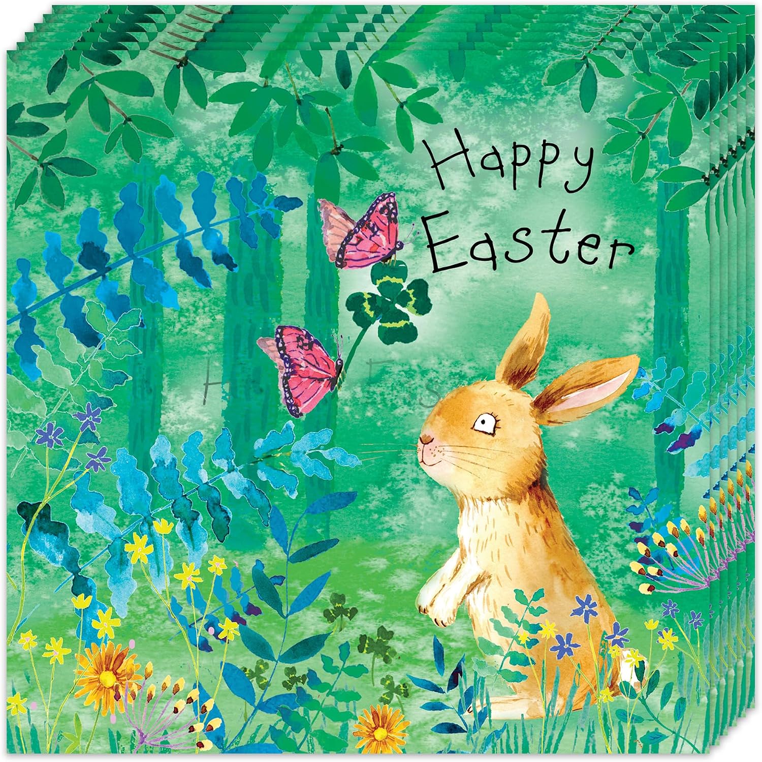 Twizler Easter Cards Pack of 6 - Rabbit Design - Cute Easter Cards ...