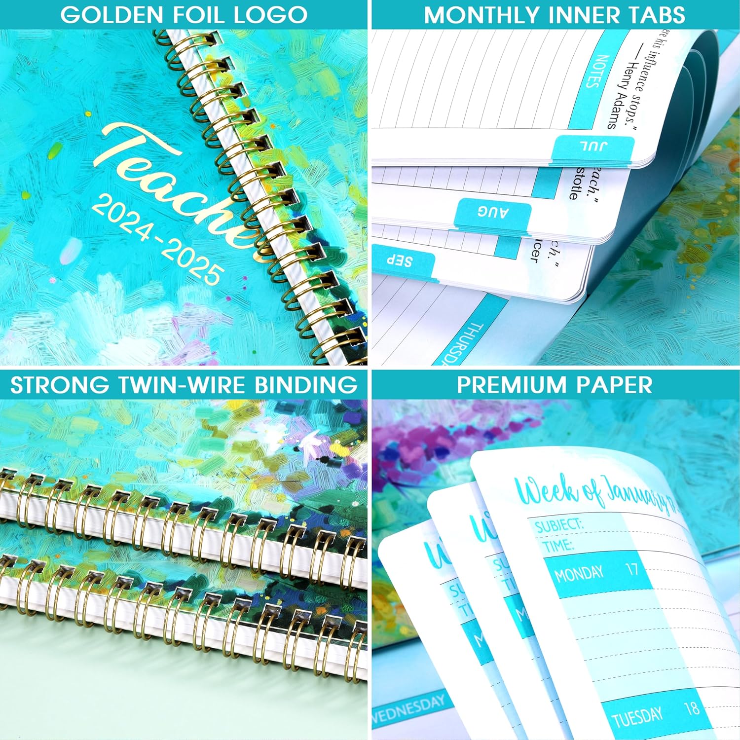 2022-2023 Teacher Planner - Weekly & Monthly Lesson Plan Book with ...