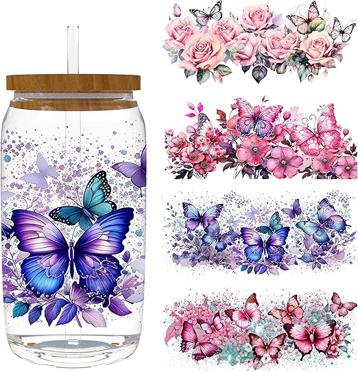 Amazon.com: 4 Sheets 16oz UV DTF Cup Wrap - Removable - DIY UV DTF ...