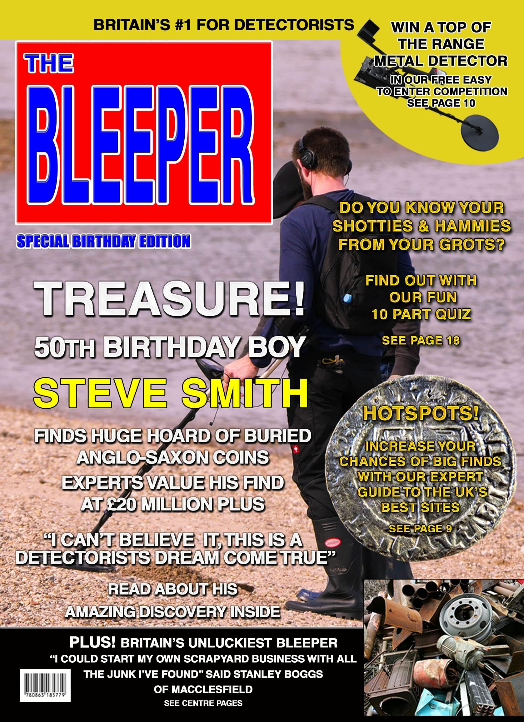 Personalised Men's Metal Detector Funny Spoof Birthday Greeting Card ...