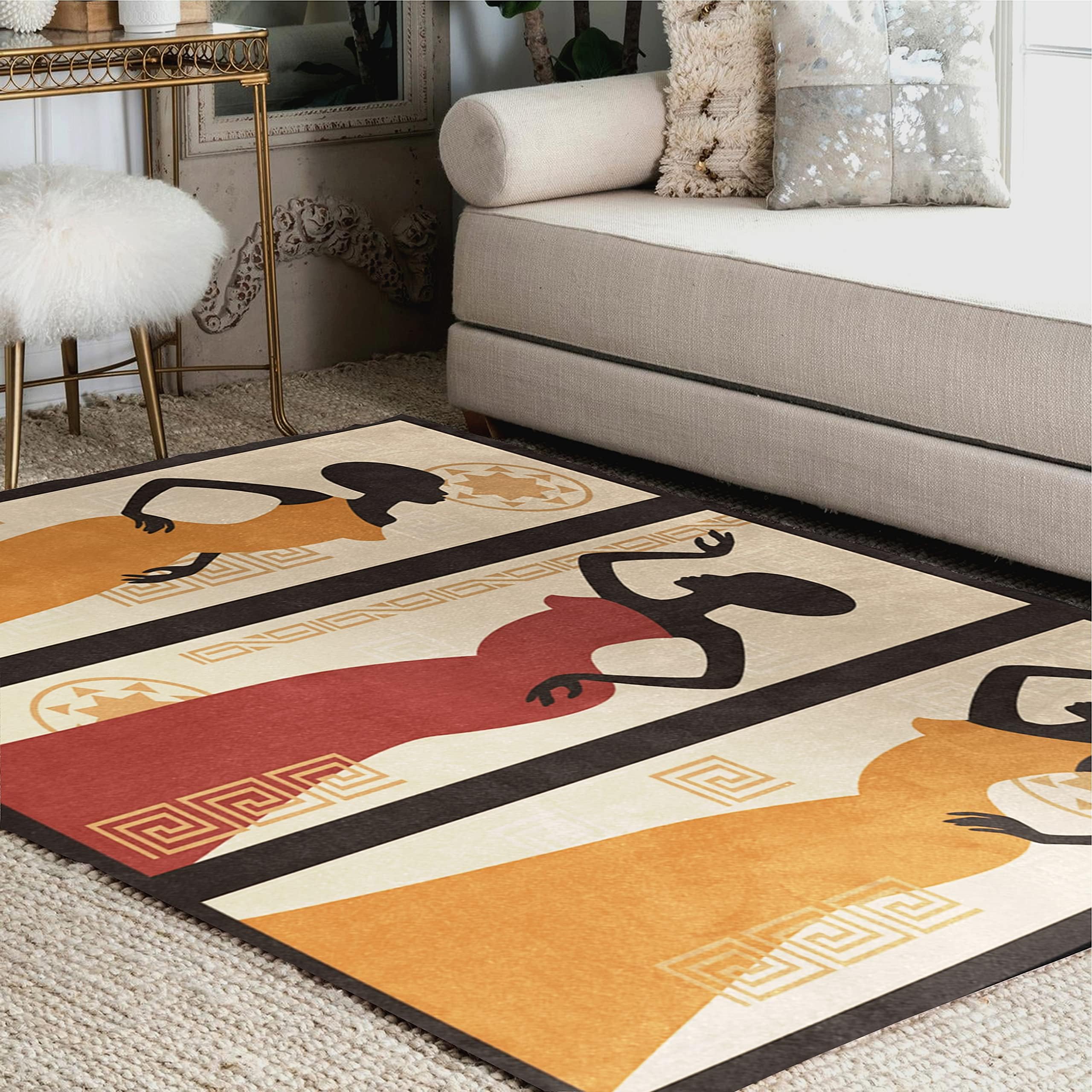 Amazon.com: Champion Rugs African Tribal Print Area Rug Rug Non-Slip ...