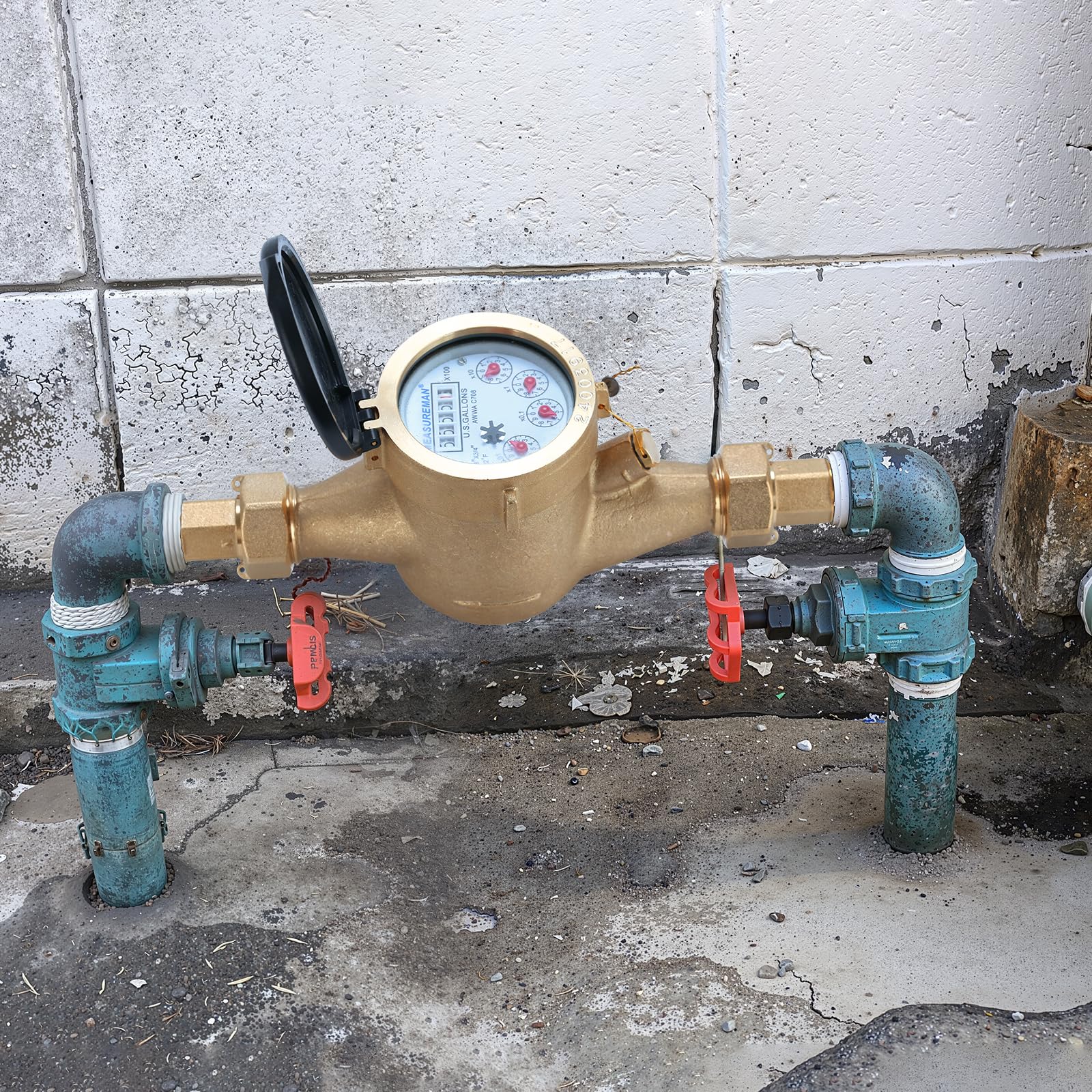 Snapklik.com : 3/4" Non-Pulsed Multi-Jet Gallon Water Meter Heavy-Duty ...