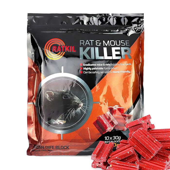 Buy Ratkil Rat Poison Bait Blocks 300g Rat Poisoning And Mouse Poison ...