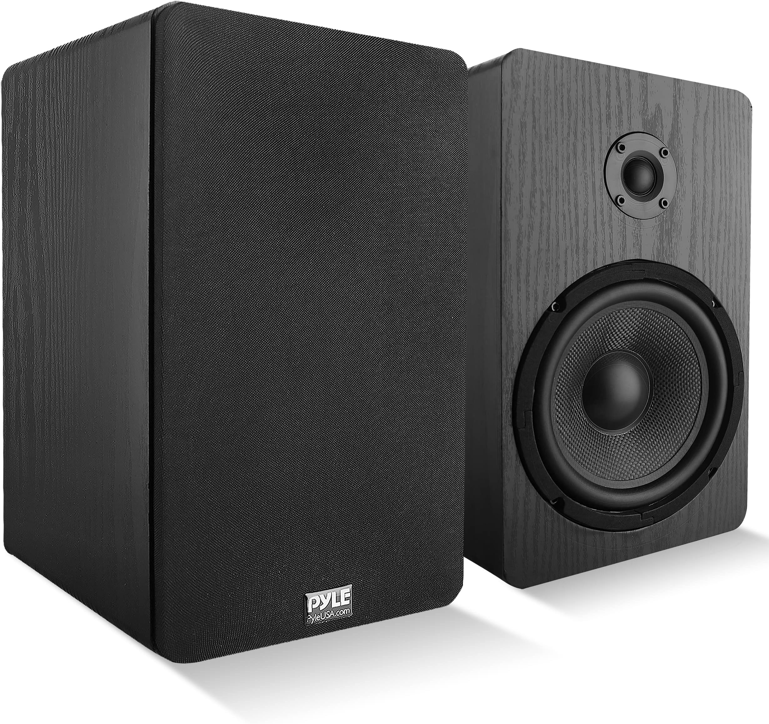 Amazon.com: Pyle HiFi Desktop Bookshelf Speakers Pair - 300 Watt ...