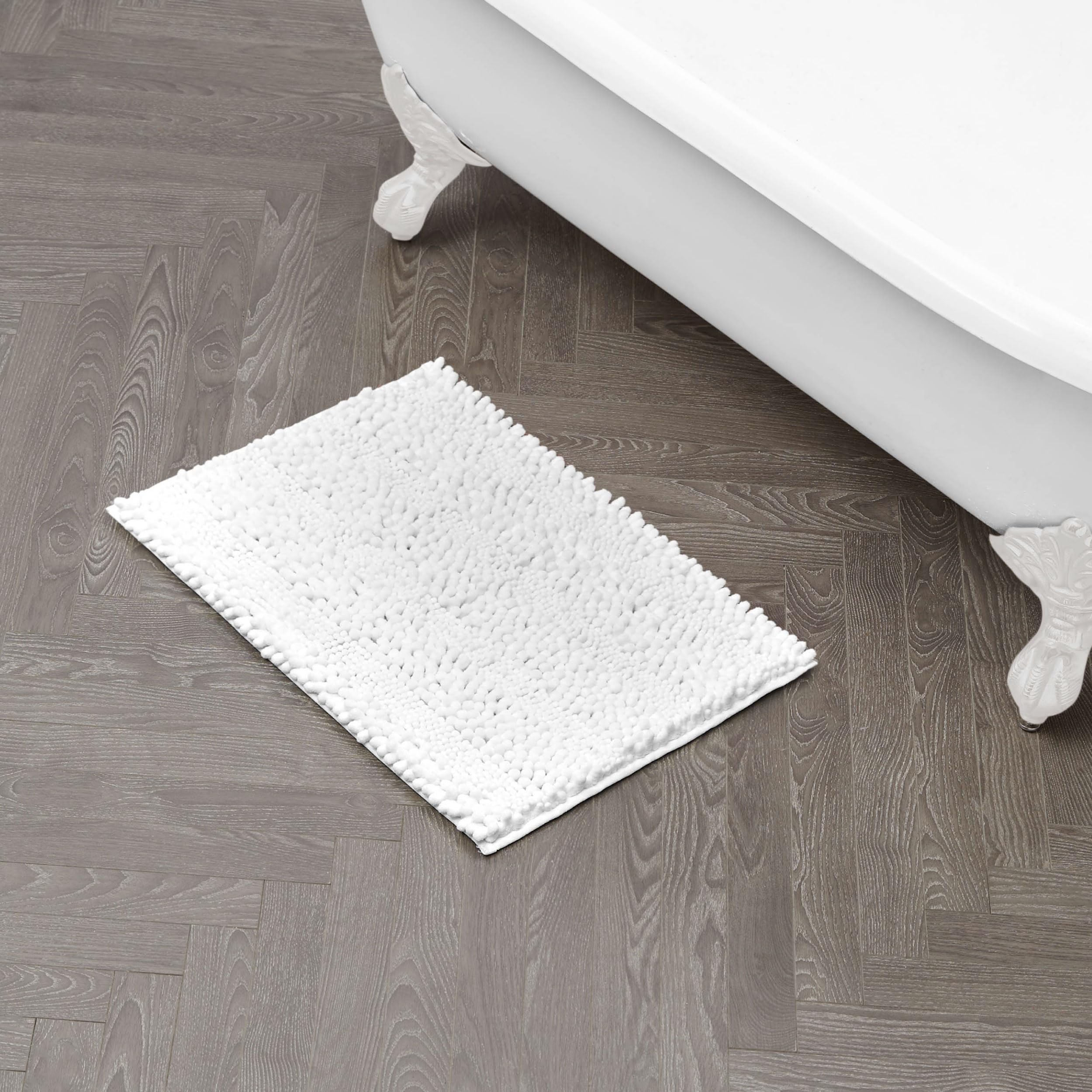 Amazon.com: Laura Ashley – Astor Chenille Bath Mat | 100% Polyester ...