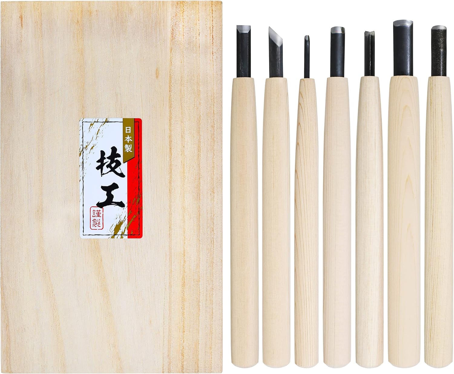 Amazon.com: KAKURI Japanese Wood Carving Knife Set (7 Pcs) Made in ...