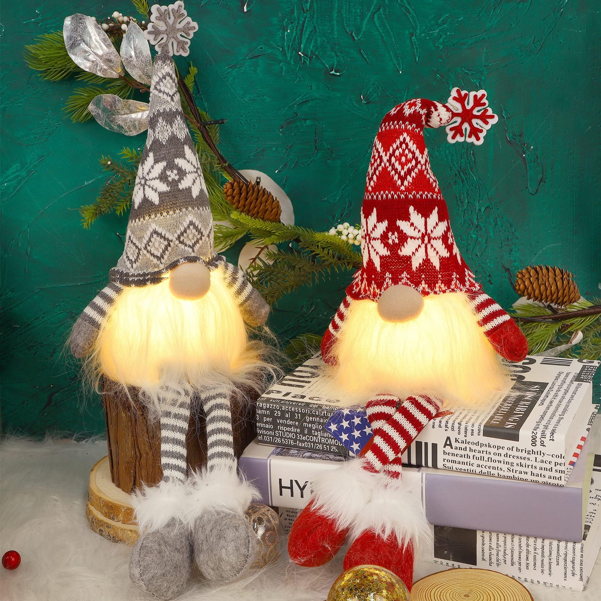 Amazon.com: Coffee Gnomes Set! 11 Inches Tall! Knitted Fabric Hat with ...