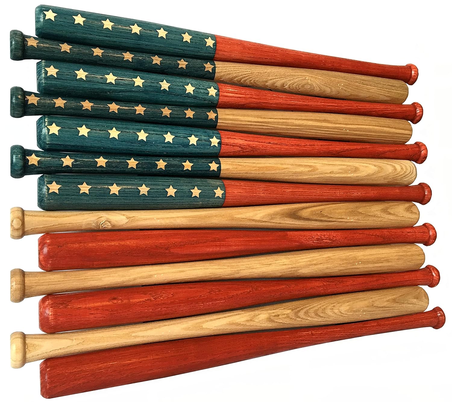 Amazon.com: American flag made out of 18 inch baseball bats. Rustic ...