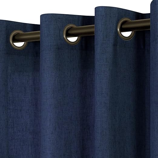 Amazon.com: KOUFALL Dark Navy Blue Curtains 96 Inches Long for Living ...