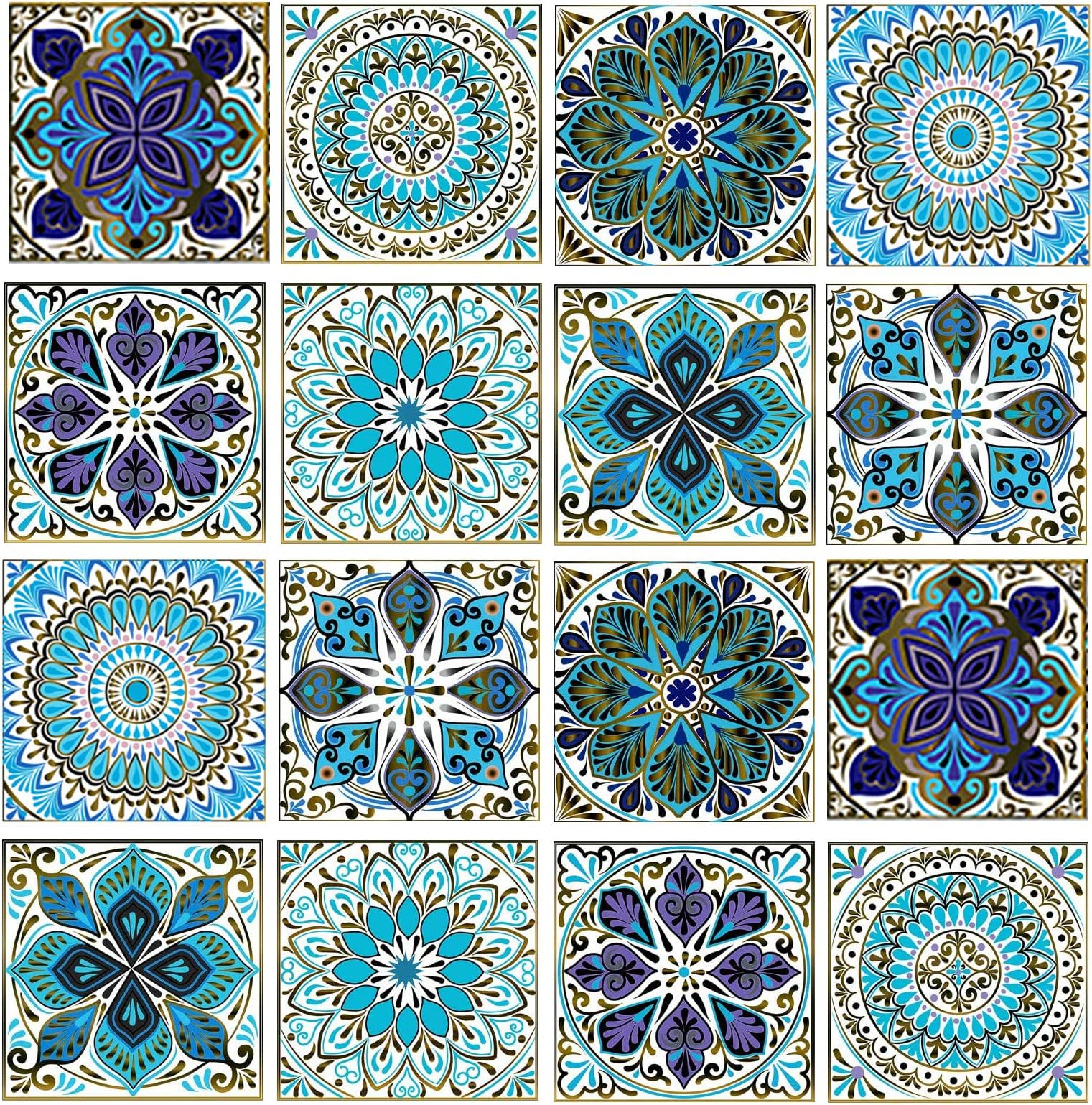 Amazon.com: 24Pcs Peel and Stick Tile Stickers-DIY Decor,4x4Backsplash ...