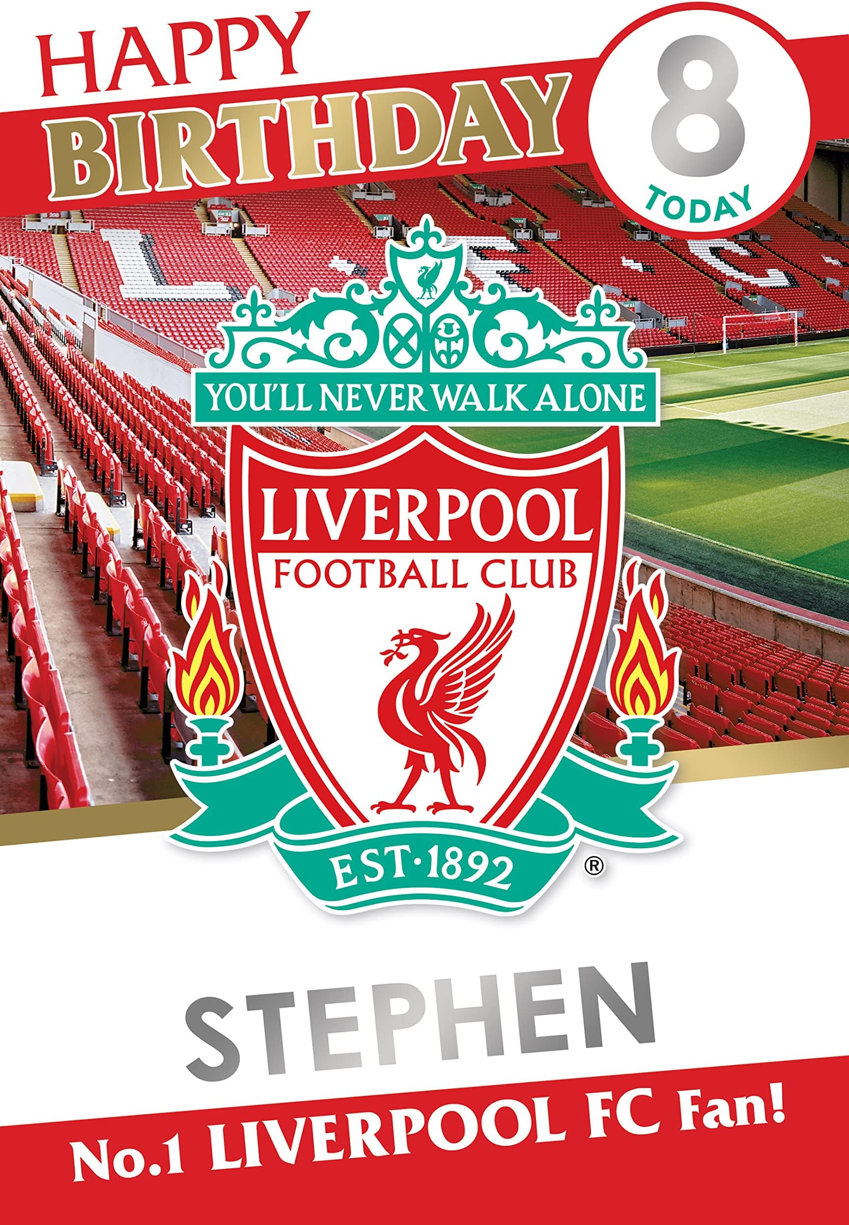 Danilo Promotions PERSONALISED NAME & AGE STICKERS LIVERPOOL THE REDS ...