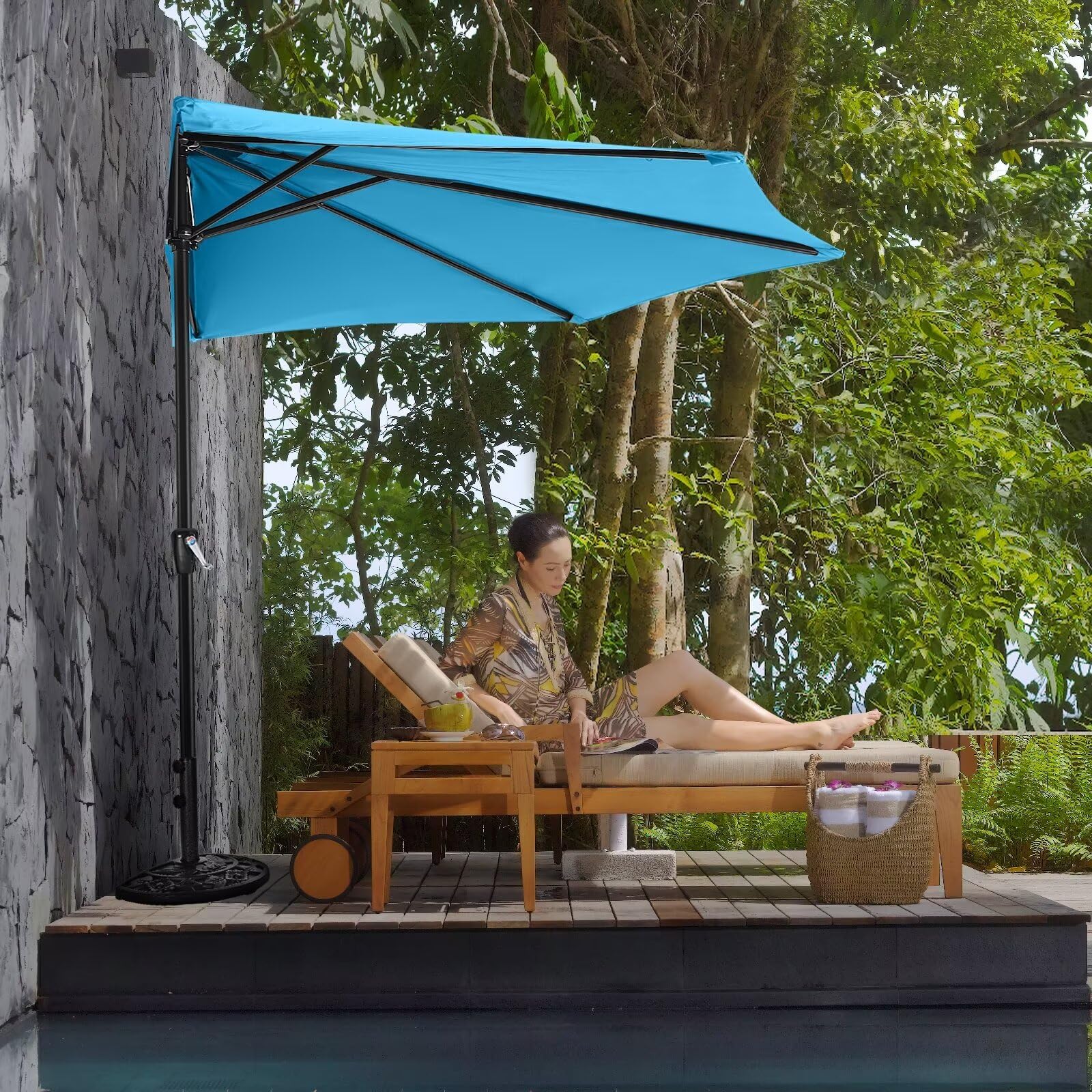 Snapklik.com : ABCCANOPY Patio Umbrella 11FT - Outdoor Half Umbrellas ...