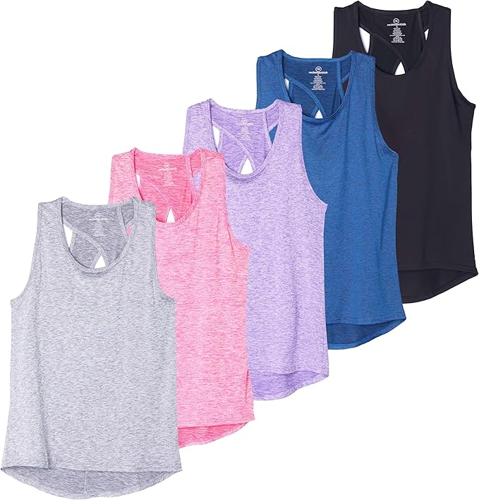 Amazon.com: Real Essentials 5 Pack: Women's Crossback Keyhole Open Back ...