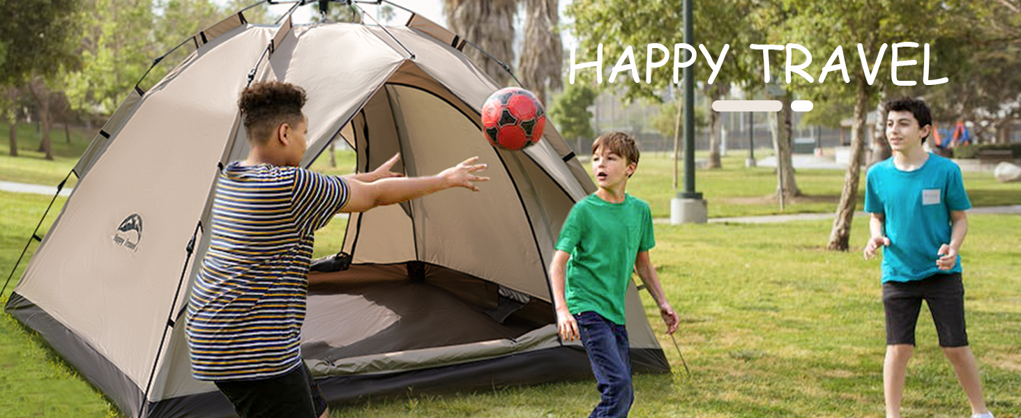 Watch Happy Travel Pop Up Tent Family Camping Tent on Amazon Live