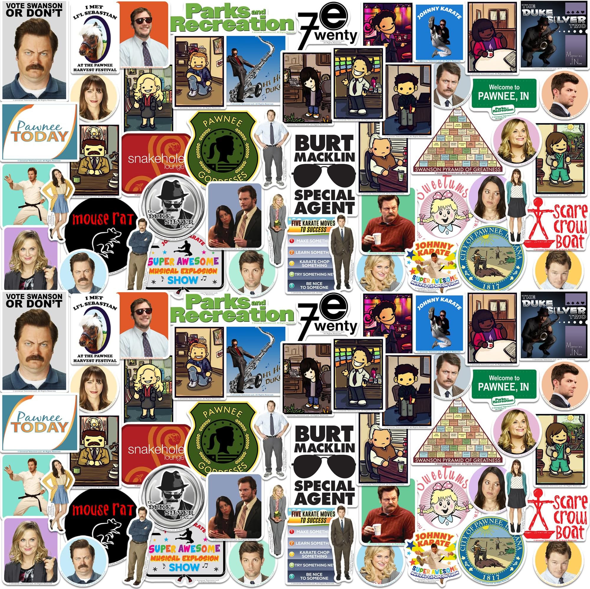 Amazon.com: Parks and Rec Sticker PackVinyl Large Deluxe Stickers ...