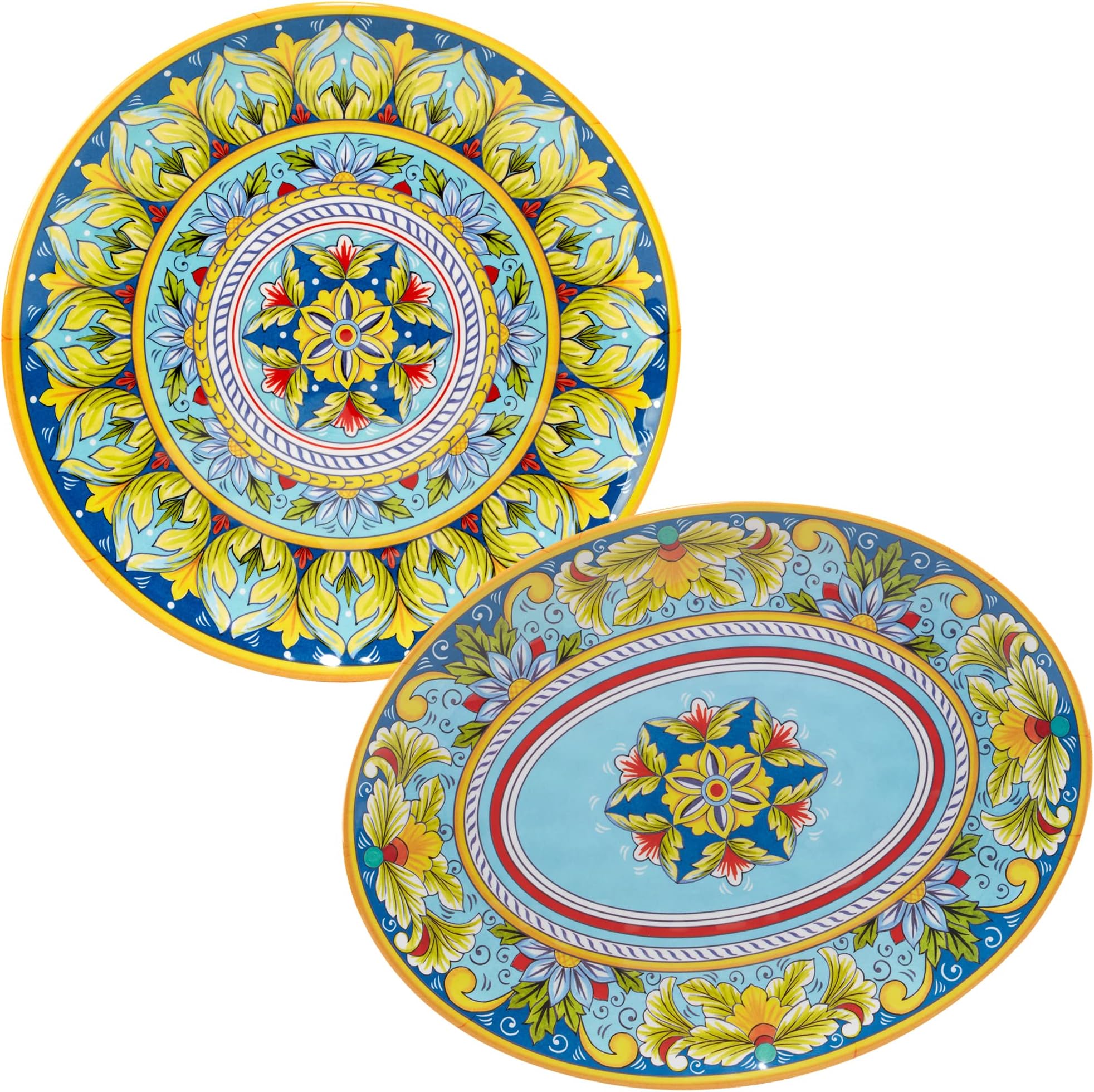 Amazon.com | Certified International Talavera Melamine 18" x 13.5" Oval ...