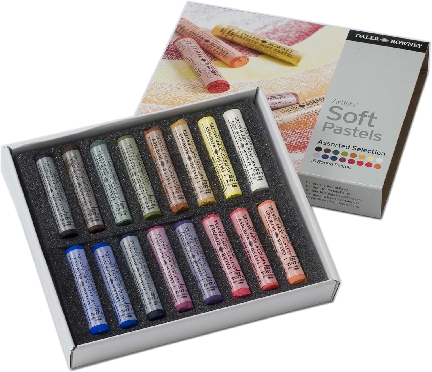 Amazon.com: Daler Rowney Soft Pastel Set - 16 Assorted Colours