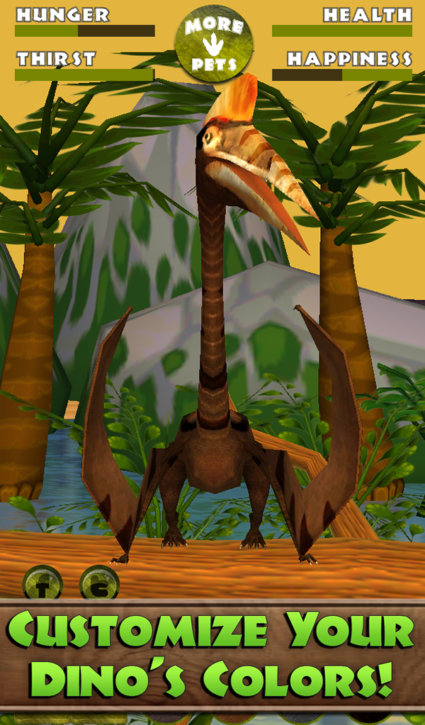 Virtual Pet Dinosaur: Pterodactyl - App on Amazon Appstore