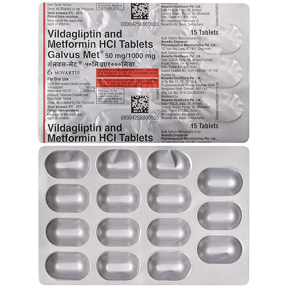 Galvusmet 50/1000MG - Strip of 15 Tablets : Amazon.in