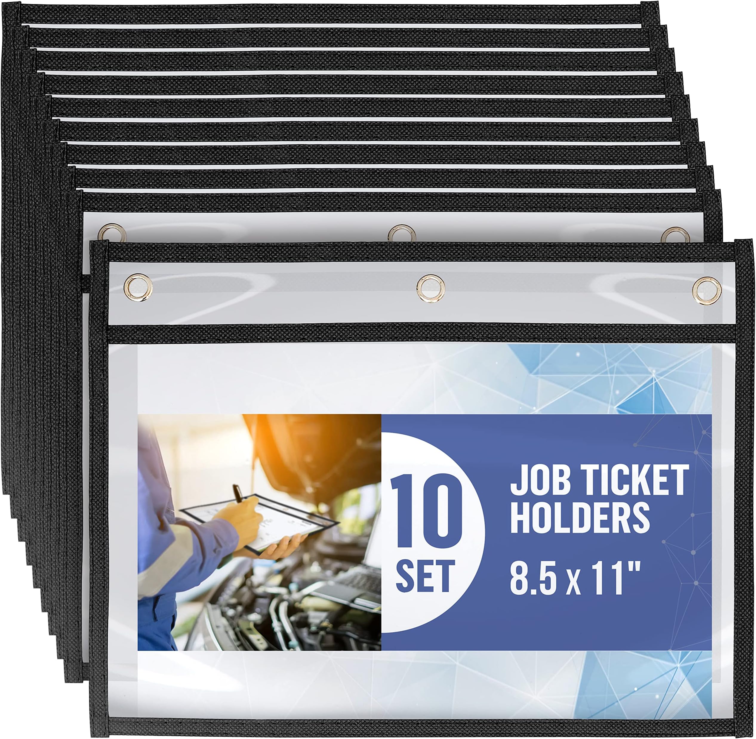 Amazon.com : C-Line Stitched Shop Ticket Holders, Both Sides Clear, 11 ...