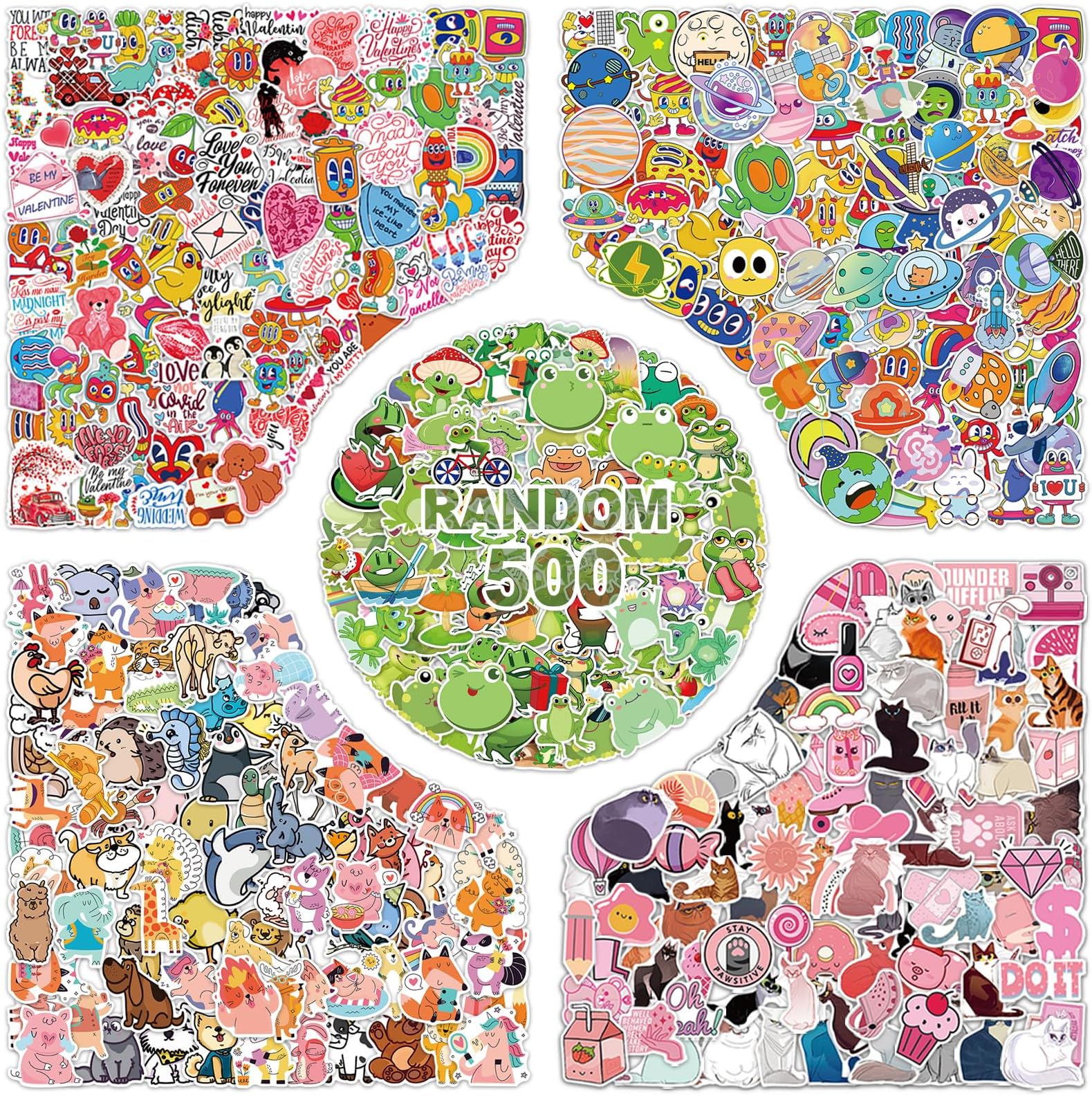Amazon.com: CHNLML 100 PCS Random Stickers Pack, Colorful Waterproof ...