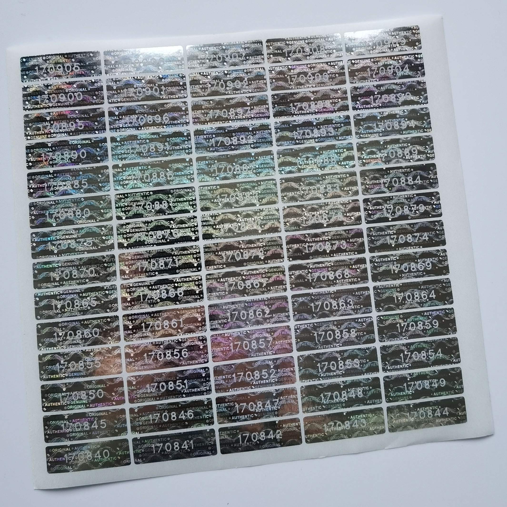 Buy 1.18x0.39 inch Silver High Security Tamper Evident Seal Warranty ...