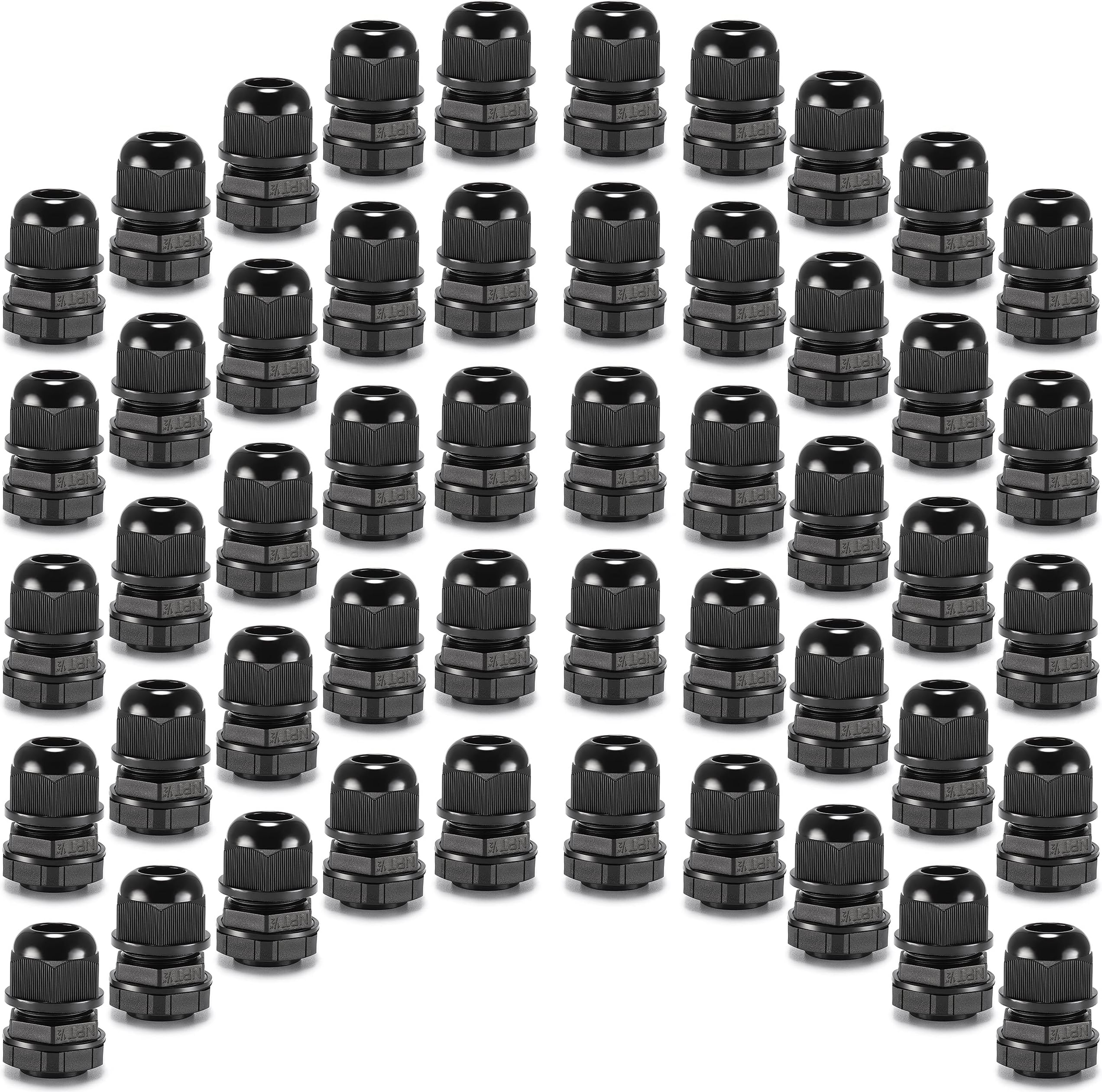 Duraaamo 100pcs Nylon Cable Gland Kit 3-25 mm Cable Gland Connectors ...