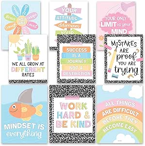 Amazon.com : Hadley Designs Motivational Posters for Classroom - 9 ...