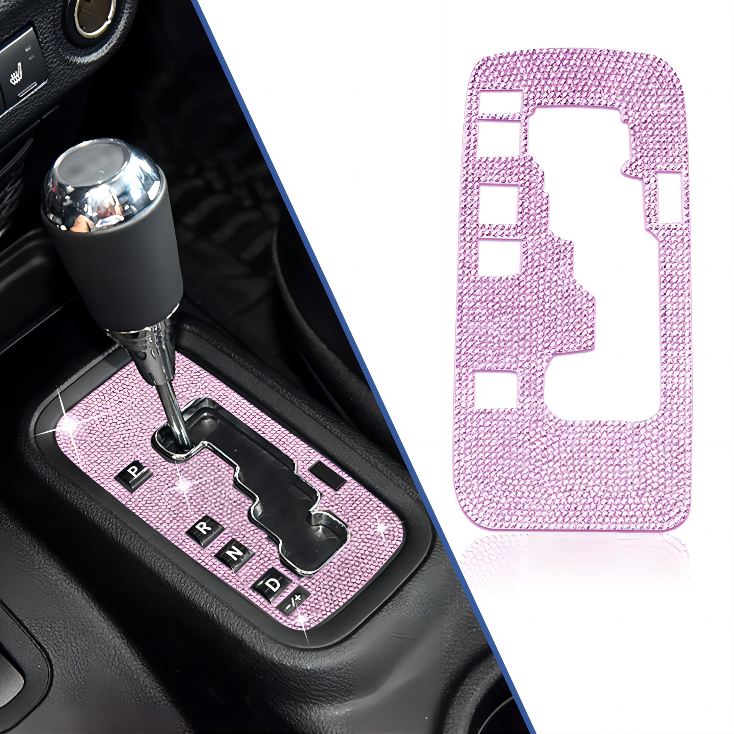 1 PC Bling Car Gear Shift Box Frame Cover Trim Stickers with Hard ...