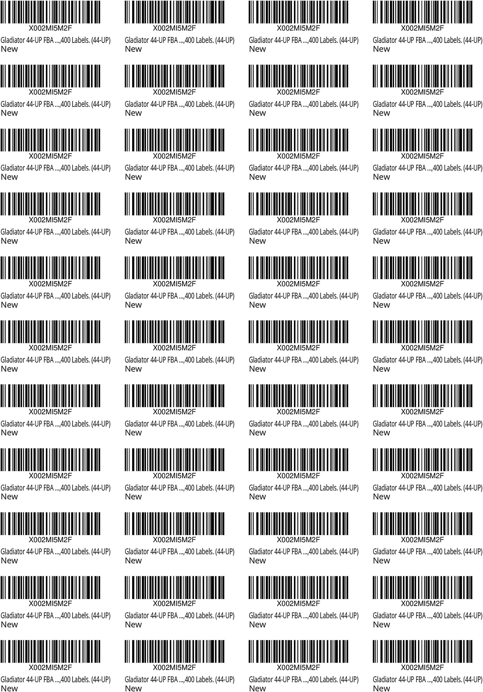 Amazon.com : Gladiator 44-UP FBA Labels Laser/Inkjet Label Printers ...